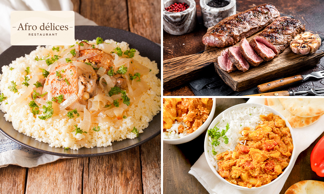 Afro Délices, Menu plat principal + accompagnement + légume à Bruxelles ...