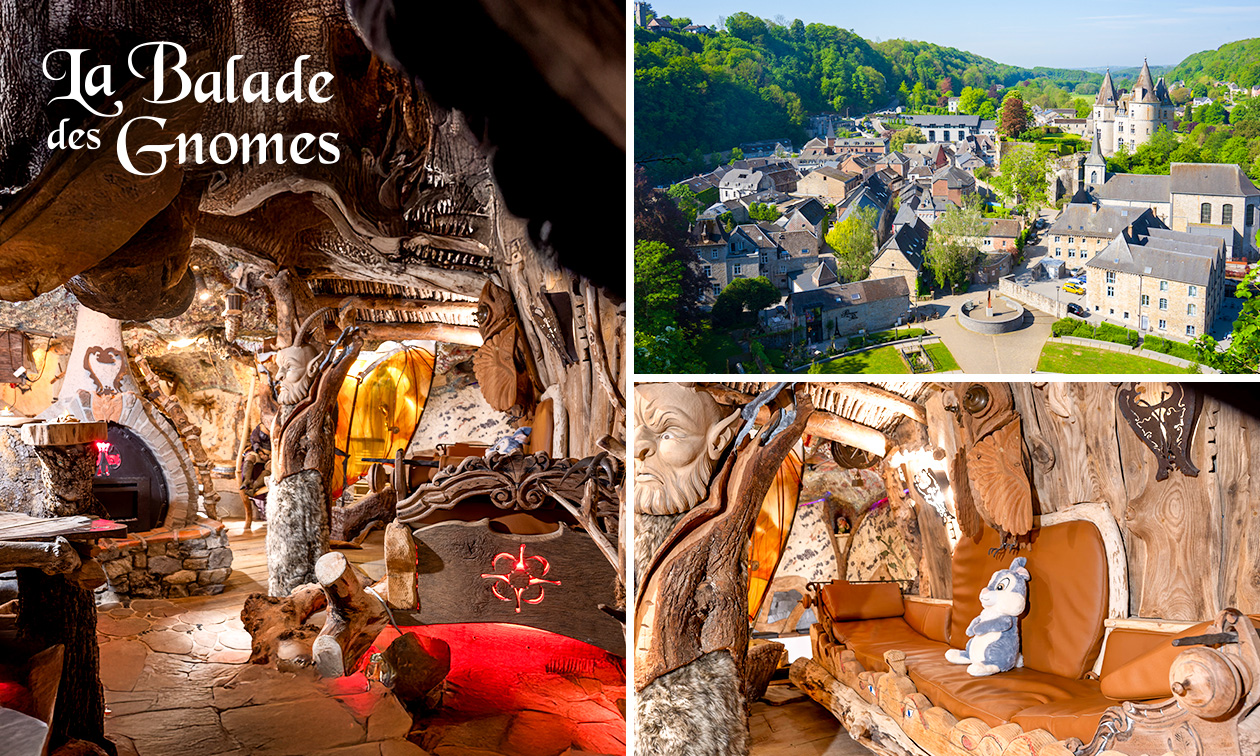 La Balade des Gnomes, Nuit pour 2 + apéritif + petit-déjeuner + check-out tardif près de Durbuy ...