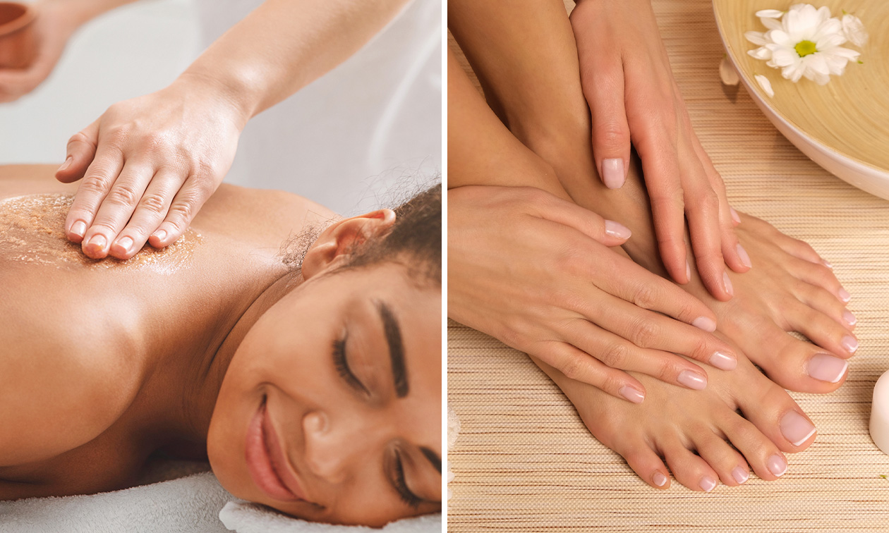Beauty & Soul, Lichaamspeeling + spa-pedicurebehandeling of spa ...