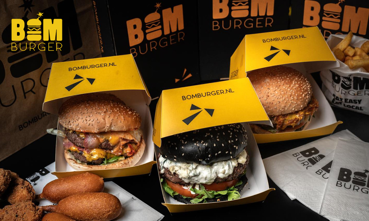 Bomburger Rosmalen, Burger + friet + saus + frisdrank voor afhaal in ...