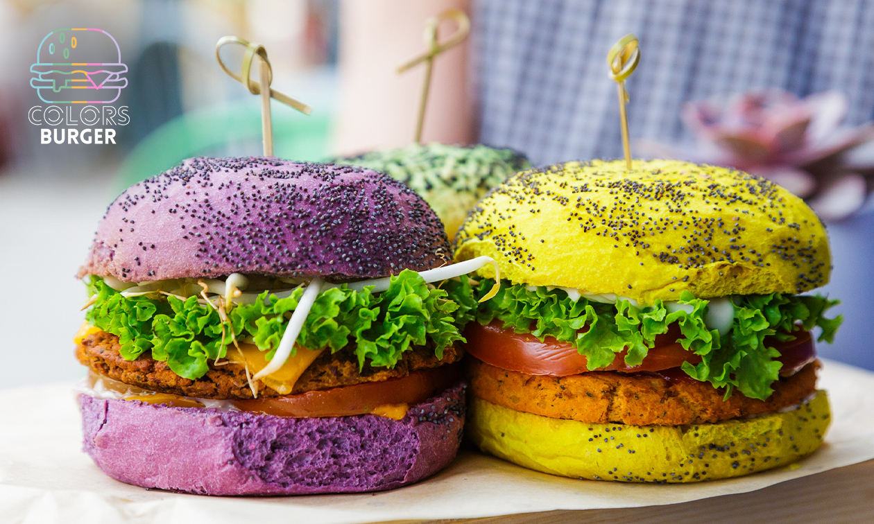 Colors Burger, Menu burger + frites et boisson + évtl. dessert au ...