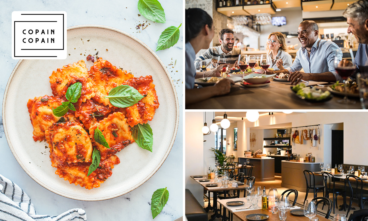 Copain Copain, 2- of 3-gangen keuzediner bij Copain Copain bespaar 33% ...