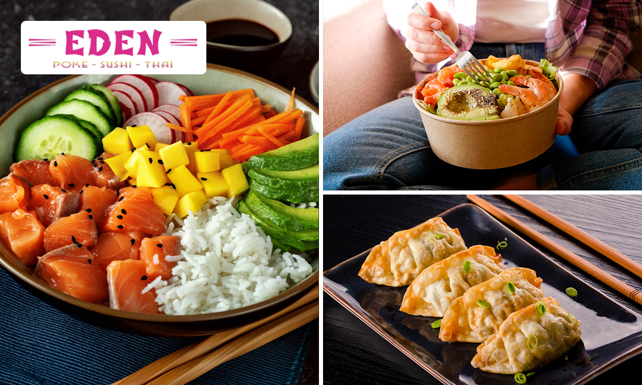 Eden Sushi, Poké bowl au choix + évtl. un dessert : épargnez 31% à ...