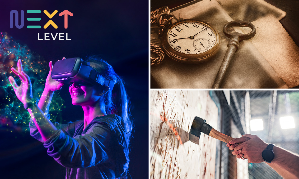 Next Level Games, Bijlwerpen (1u) + VR (1u) of escaperoom (1u ...