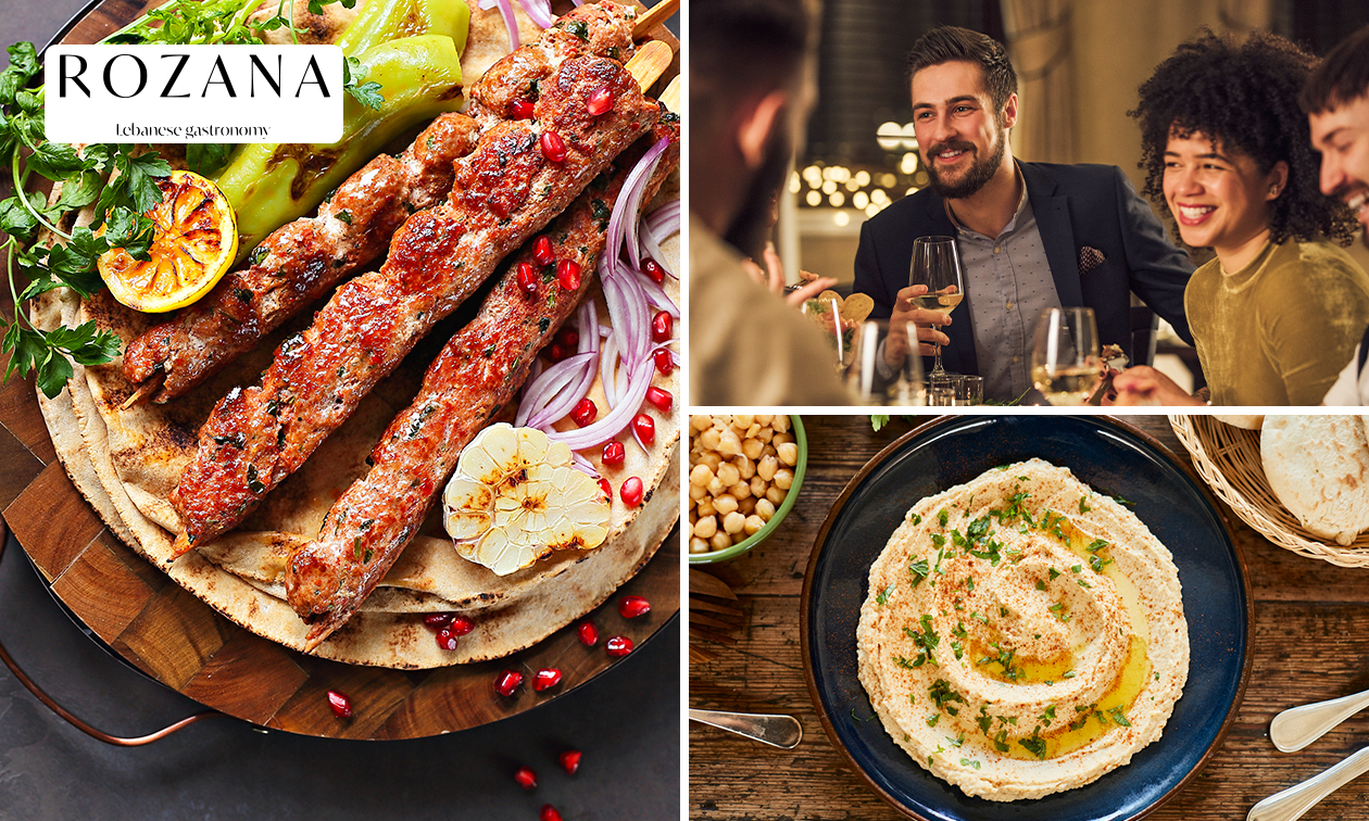 Rozana, Lunch ou dîner libanais en 3 services : épargnez 43% à ...