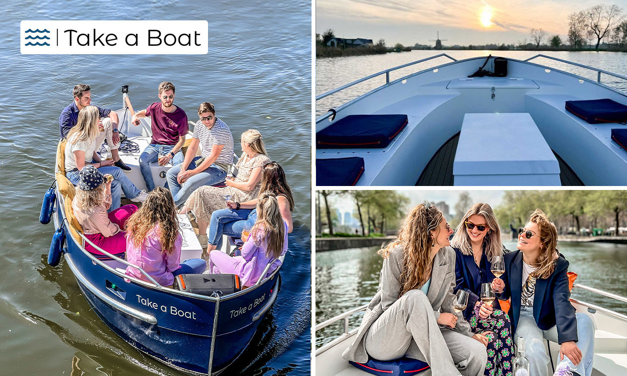 Take a Boat, 2 of 4 uur varen in Rotterdam (max 10 personen) bespaar 46 ...