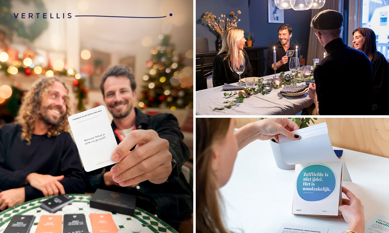 Vertellis, Cadeaupakket met vragenkaartspel, boek, scheurkalender en ...